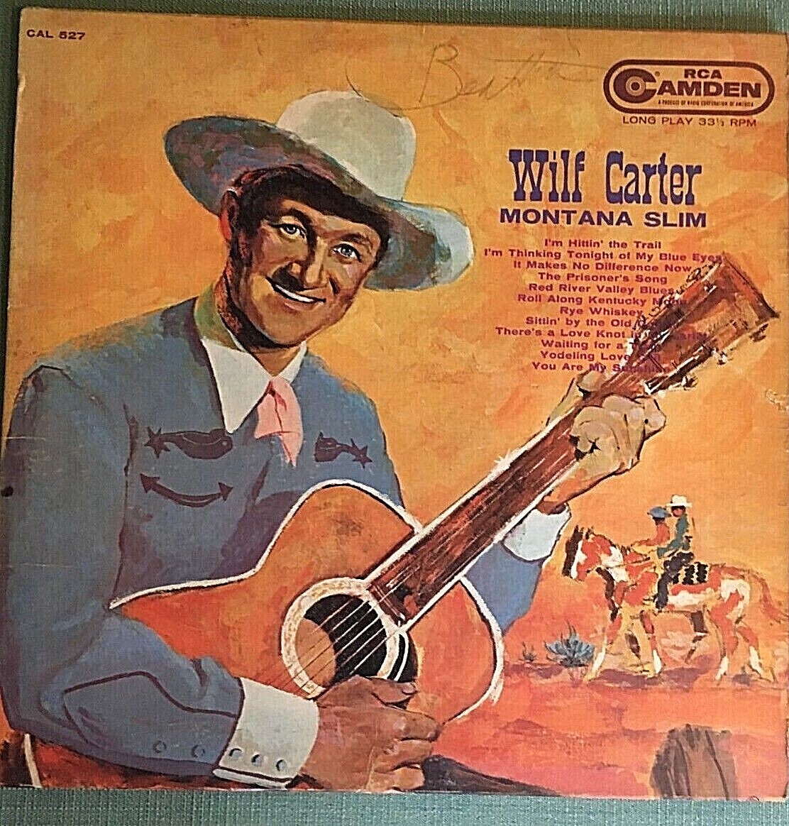 12' Vinyl LP WILF CARTER Montana Slim RCA Camden 1959 | eBay