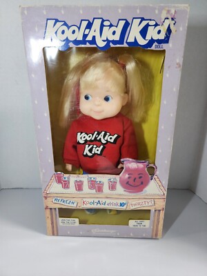 Vintage 1980's Kool Aid Kid 12" Doll Long Blonde Hair & Red Shirt in ...