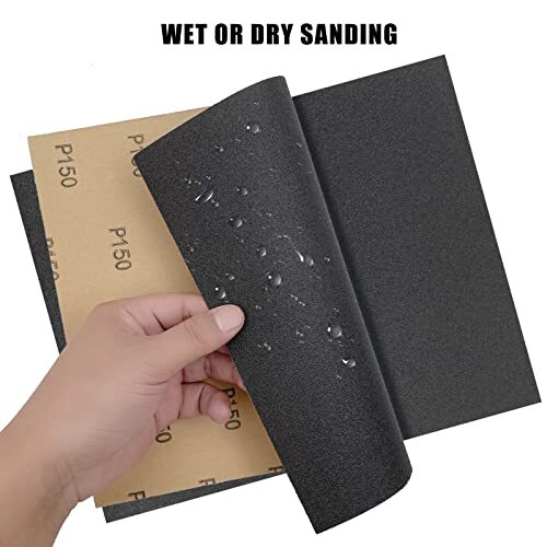 9 x 11 Inch 15pcs Wet Dry Sandpaper Waterproof Abrasive Sand Paper, 150 ...