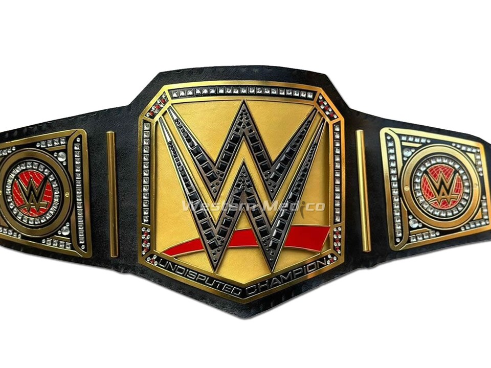 UNDISPUTED UNIVERSAL CHAMPIONSHIP 2023 TITLE BELT LEATHER 4MM ZINC ...