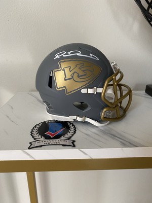 Patrick Mahomes Signed Slate Mini Helmet - Beckett Witnessed Signature ...