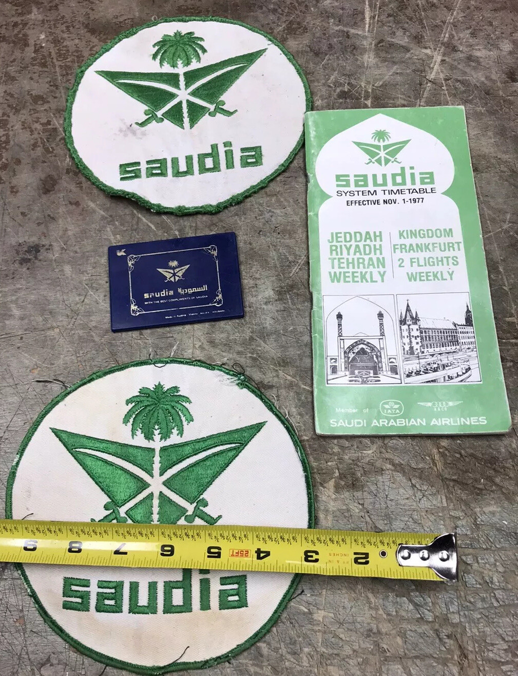 Saudia Saudi Arabia Airline Large employee Jacket patches Vintage Plus ...