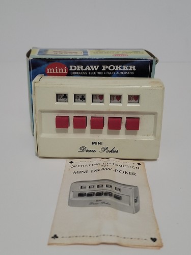 Mini Draw Poker Cordless Fully Automatic Waco 1972 Vintage W/ Original ...