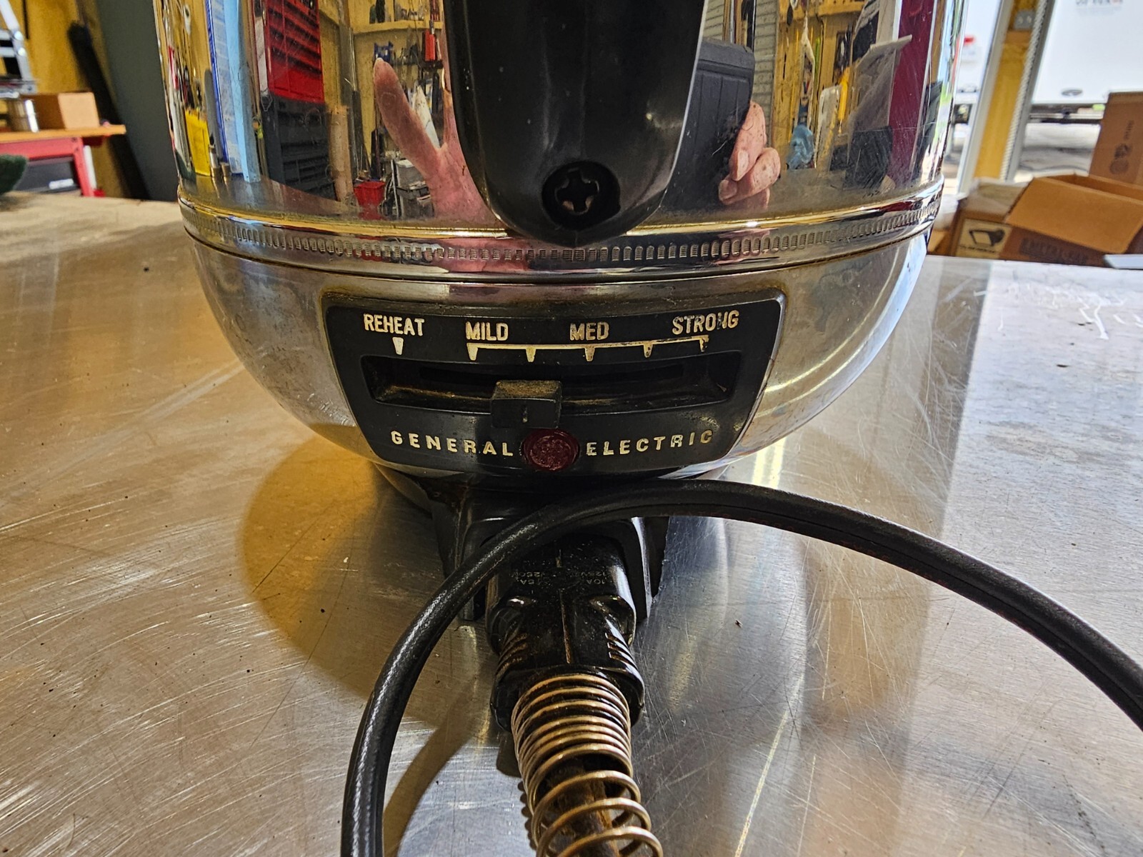 Vintage General Electric Percolator GE 33P30 Pot Belly 9 Cup Chrome ...