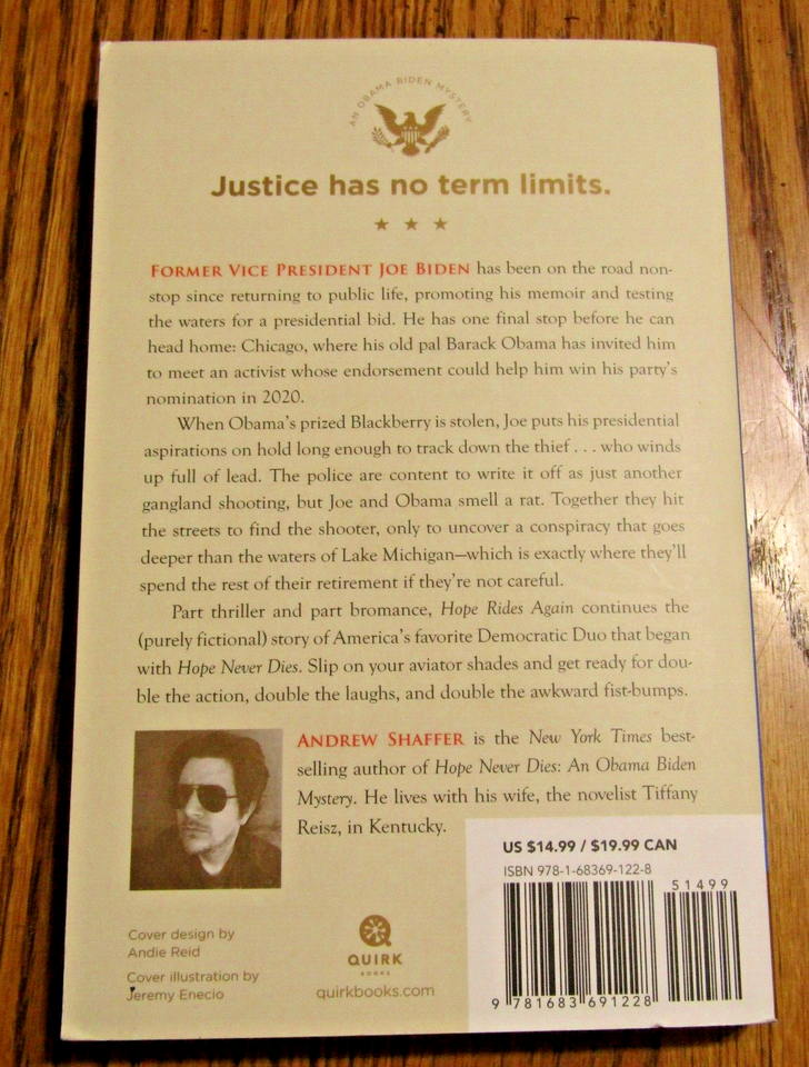 Hope Rides Again Andrew Shaffer Barack Obama and Joe Biden Mystery ...