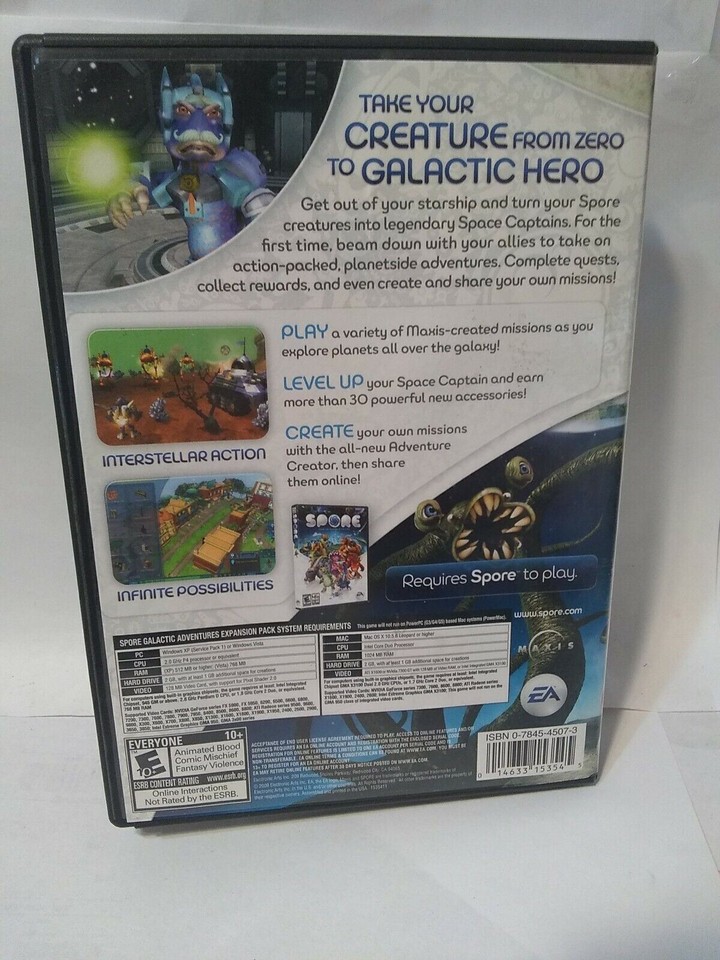 Spore: Galactic Edition Windows Mac PC Computer Game Outer Space Star ...