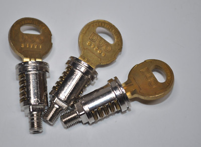 Lot of 3 DUO High Security Lock Cylinders with Keys - No Sleeves ...