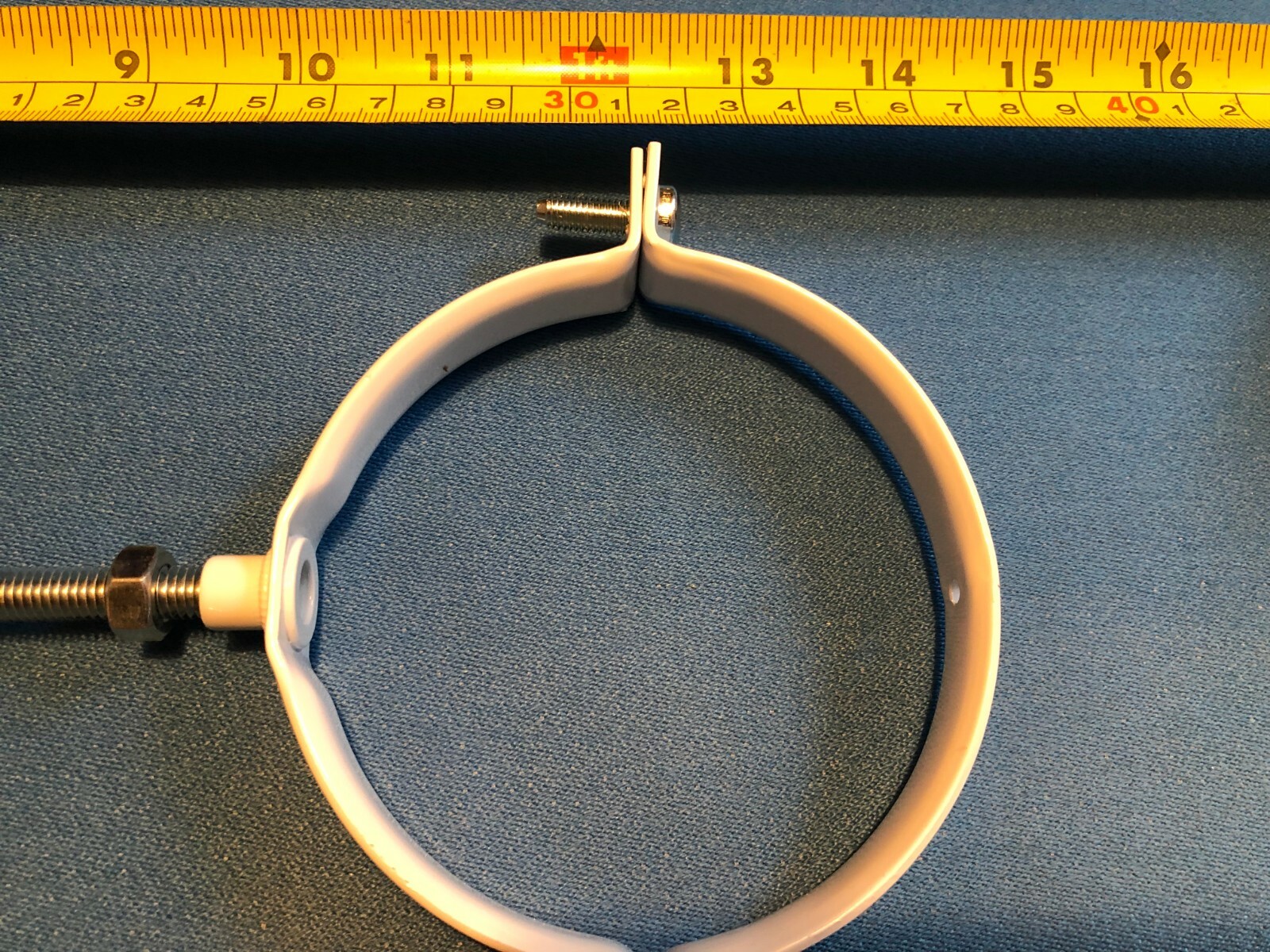 3 WHITE universal adjustable boiler flue clip support bracket 100mm - 4 ...