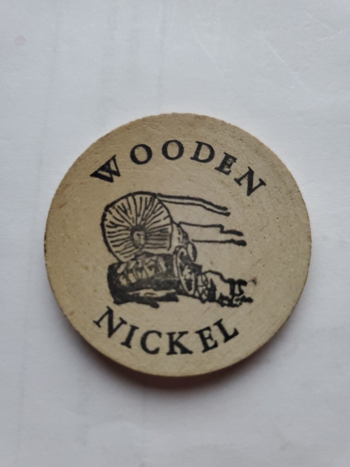 Covered Wagon Motel Lusk Wyoming Wooden Nickel / Token 327 | eBay
