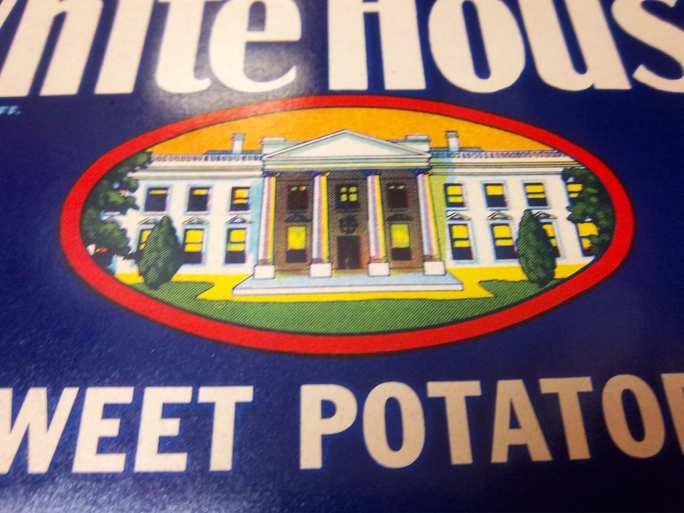 Vintage Original Label, 1950s WHITE HOUSE Potatoes crate Label ...