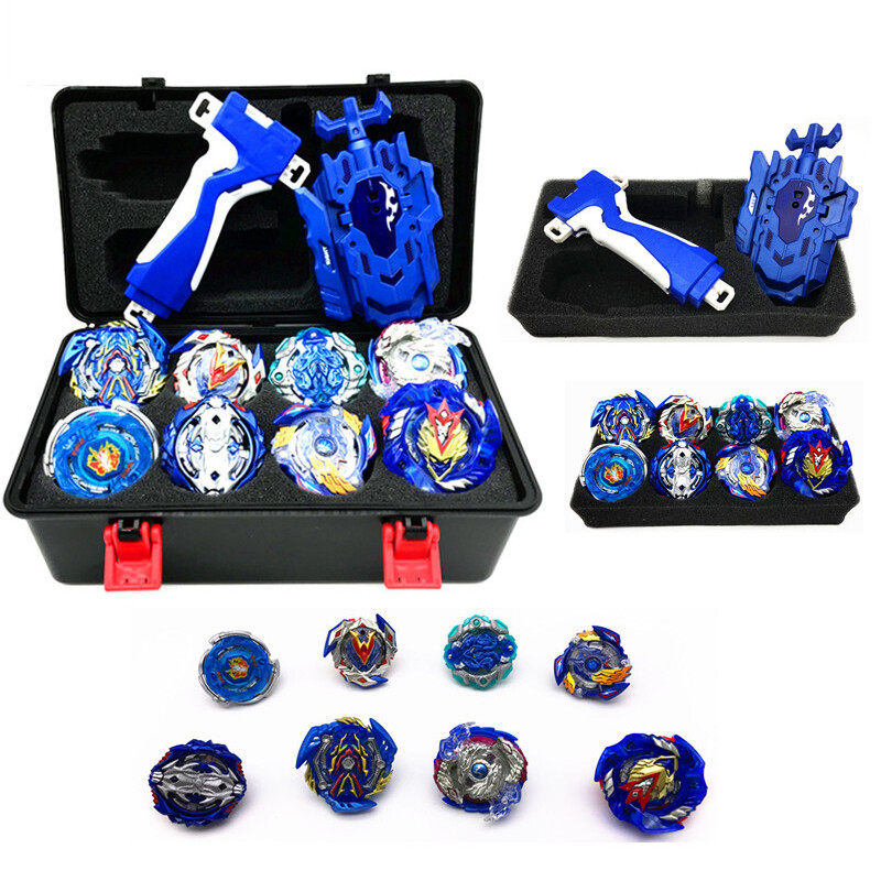 Gyro Burst 8pcs Beyblade Set With Launcher Portable Storage Box Toy ...