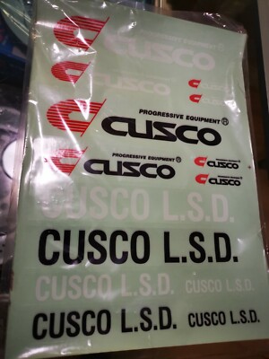 CUSCO LOGO LSD COILOVER JAPAN JDM 12 X CAR STICKER SET FOR WRX STi EVO ...