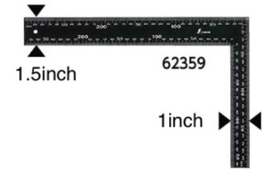 SHINWA Carpenters L-Square 200mm X 300mm Metric Black 62359 made in ...