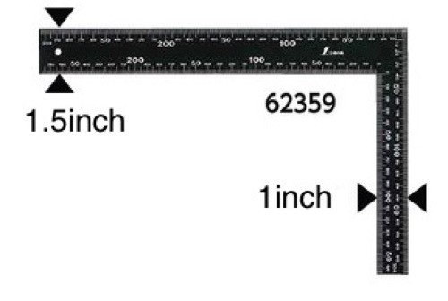 SHINWA Carpenters L-Square 200mm X 300mm Metric Black 62359 made in ...