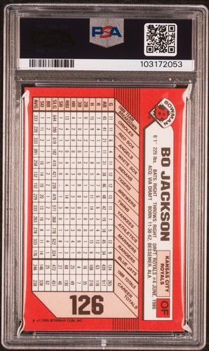 1989 BOWMAN TIFFANY #126 BO JACKSON PSA 7 | eBay