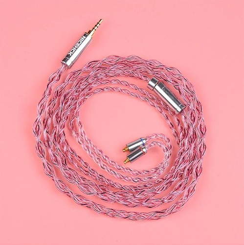 NiceHCK RubyCat Pink Earphone Wire Copper Cable MMCX 2Pin 0.78mm SE535 ...