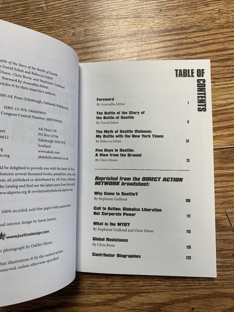 The Battle of the Story of the Battle of Seattle by David Solnit (2009 ...