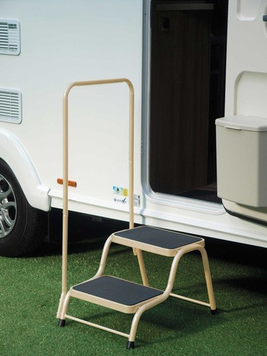 Quest Leisure Caravan / Motorhome Double Steel Step with Handrail ...