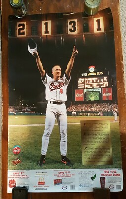 Cal Ripken Jr rare 2131 consecutive games original vintage poster | eBay