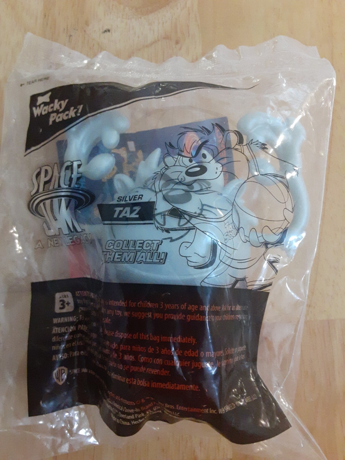 Sonic Wacky Pack Kids Meal Space Jam: A New Legacy Silver Taz Manian ...