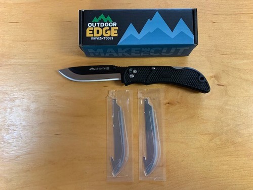New 2022 Outdoor Edge Onyx EDC 3.5" Replaceable Blade Folding Knife OX ...