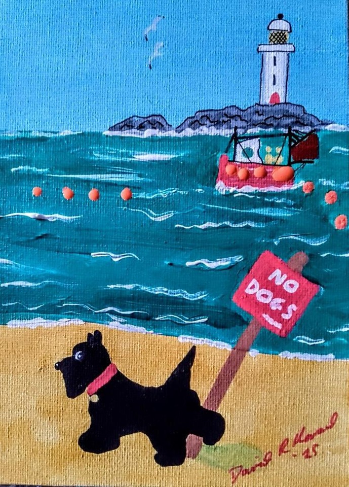 Scottie Dog Rules Contempt Original Scottish Oil Painting David R ...