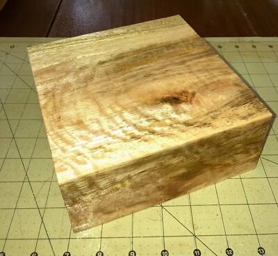 One Hawaiian Curly Mango Block~7" x 7" x 3" Turning Block (#808) | eBay