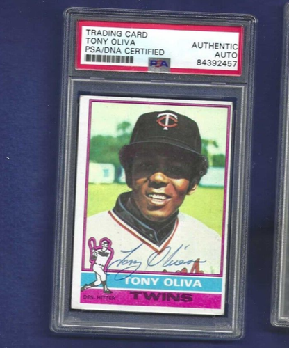 Tony Oliva Autographed 1976 Topps Card Minnesota Twins Baseball Star ...