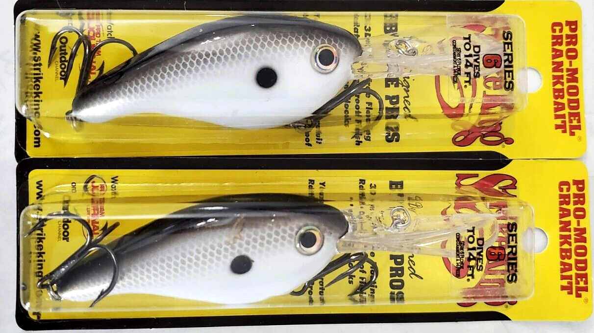 SPRIKE KING PRO -MODEL CRANKBAIT HC6 (LOT OF 2) 511-GIZZARD SHAD | eBay