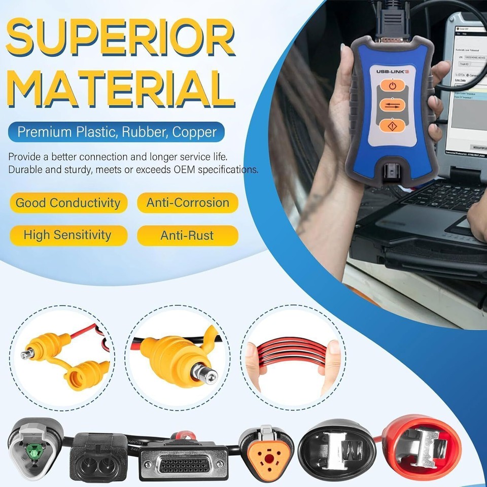 493033 3-Pin Deutsch,2-Pin Cummins Adapter For Nexiq USB Link 2&3 ...