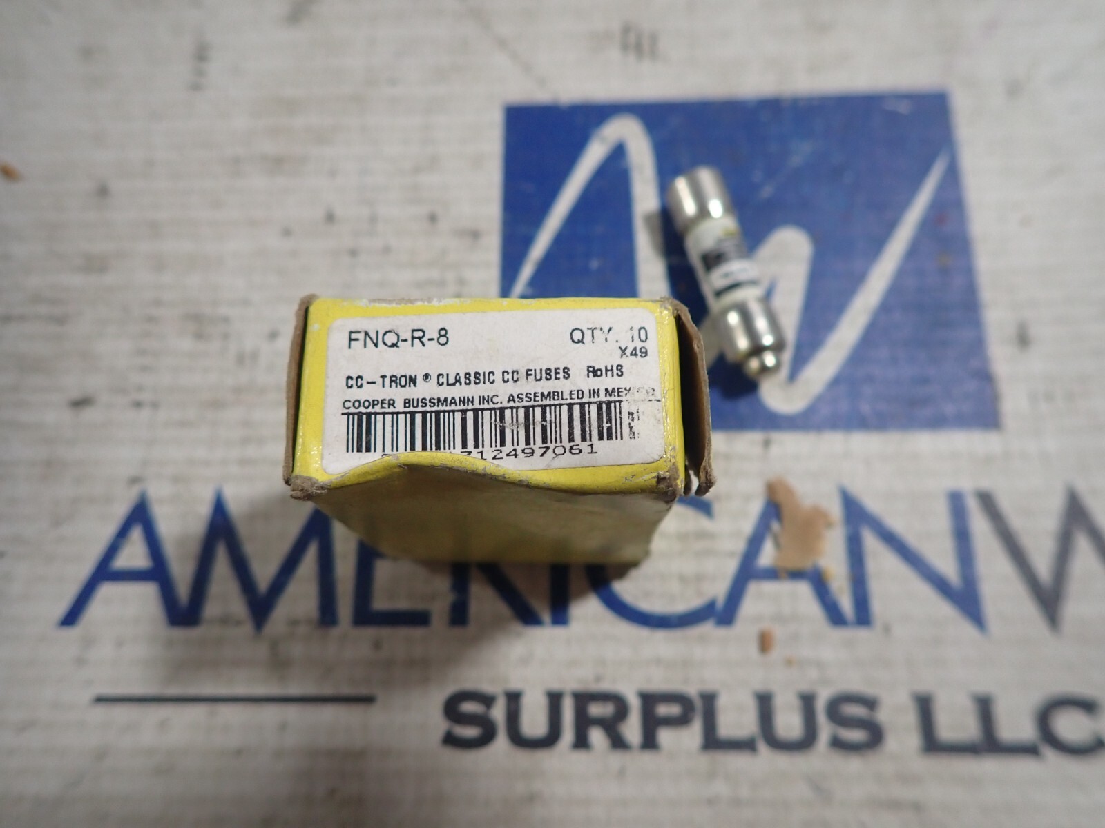 BOX OF 8 New Bussmann FNQ-R-8 FNQR8 8 amp class CC current limiting ...