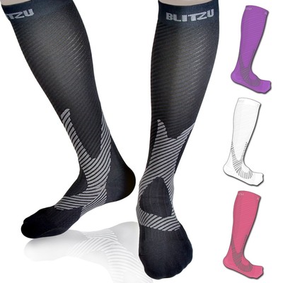 Blitzu Compression Socks Men and Women Performance Stockings (S/M, L/XL ...