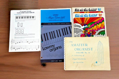 Lot of 5 ~ Lowrey Magic Genie 98 ~ Music, Manual, Brochures ~ Vintage ...