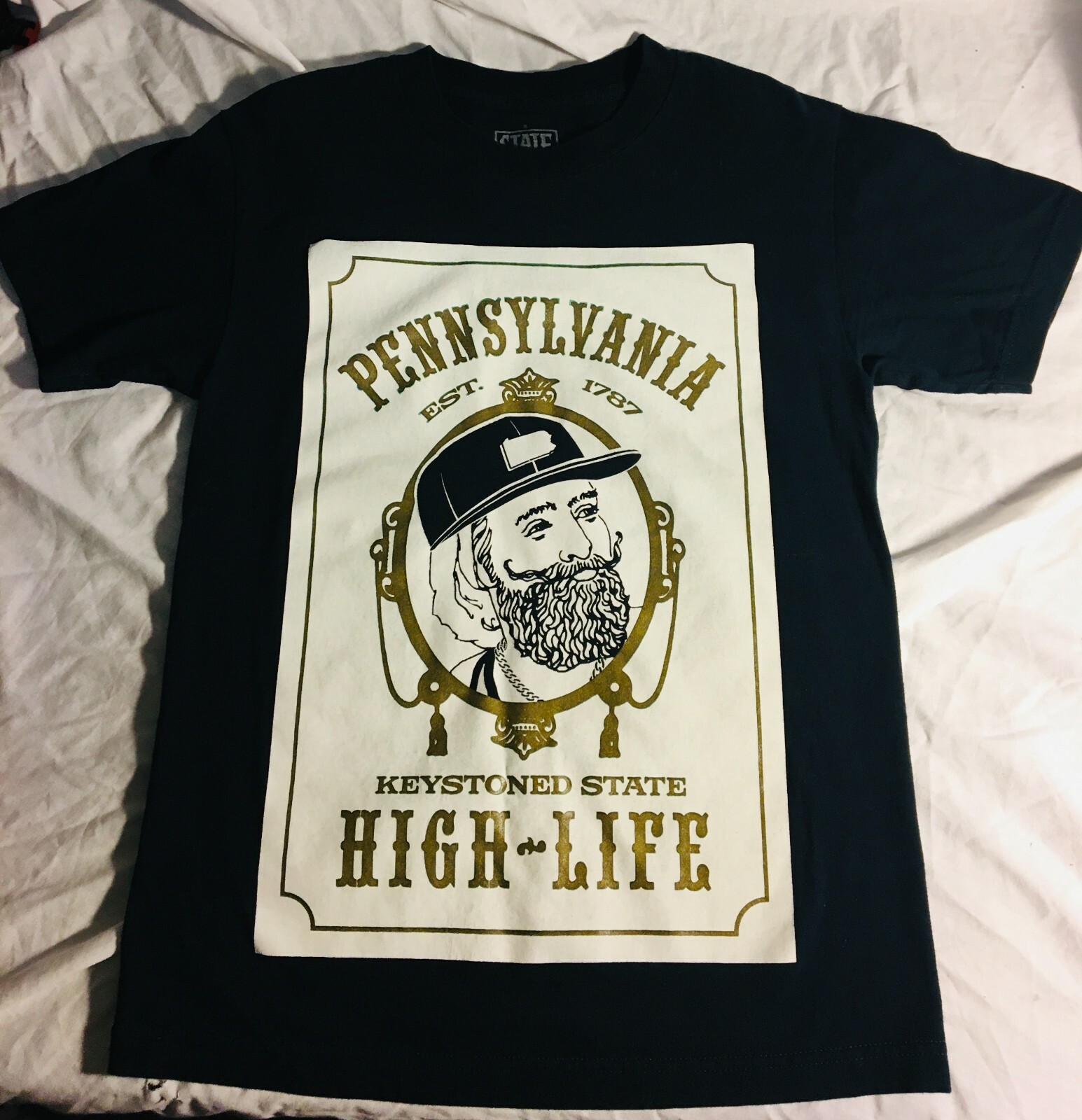 Super RARE Pennsylvania Keystoned State Weed T Shirt … - Gem