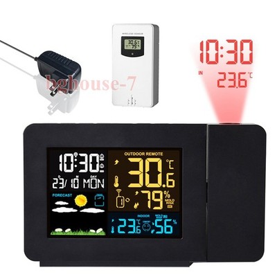 Atomic Projection Alarm Clock Projector Radio-controlled Time Snooze ...