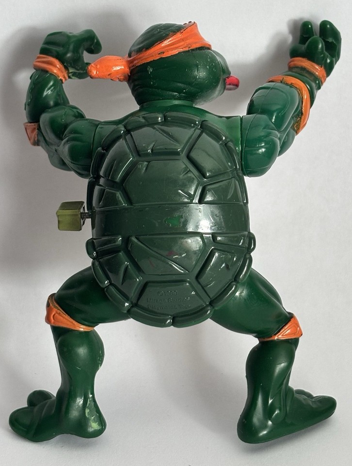 Vintage 1989 Playmates TMNT Rock N' Roll Michelangelo Wind Up Action ...