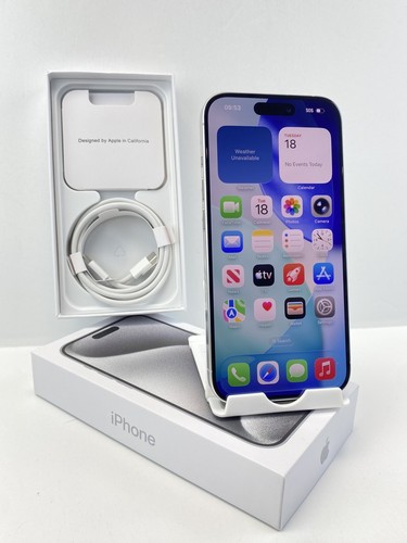 Apple iPhone 15 Pro A2848 512GB White Titanium Unlocked device ...