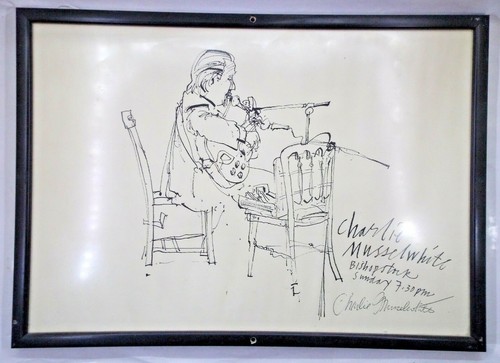 Rare framed print: Charlie Musselwhite at Bishopstock 2000 unsigned by ...