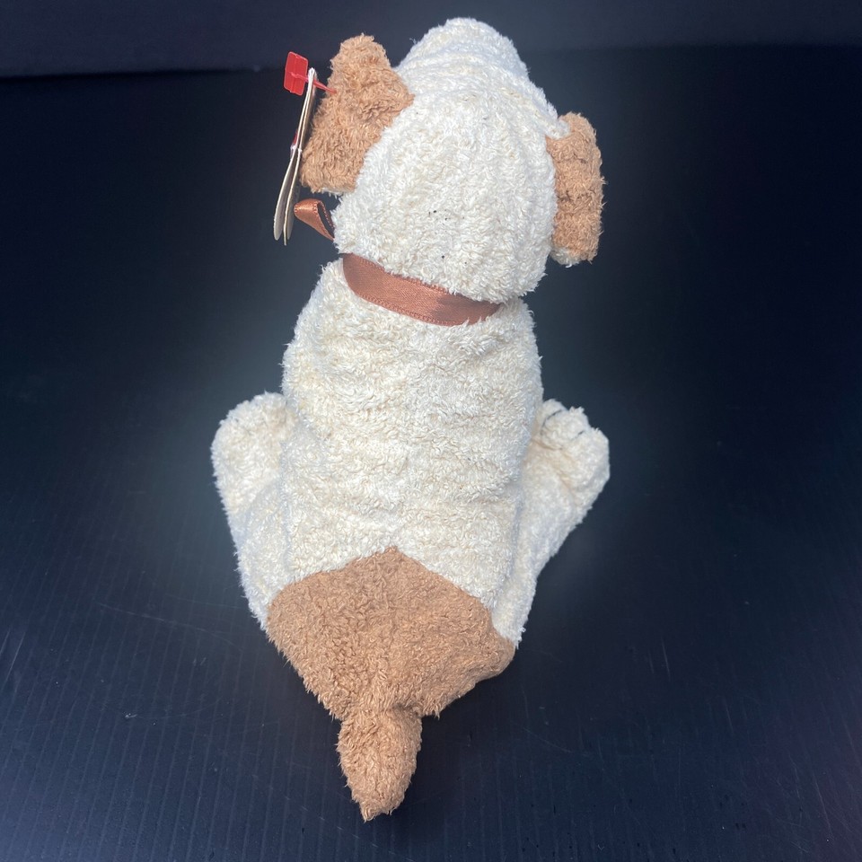 Ty Beanie Babies Rufus the Dog Plush Cream Brown Ears 6” Stuffed Animal ...
