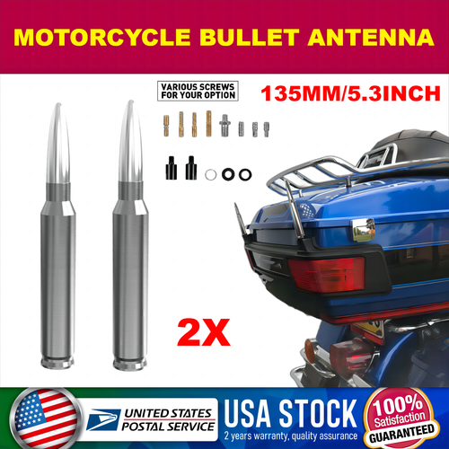 Motorcycle 5.3'' Antenna Mast For Harley Davidson Road Street Electra ...