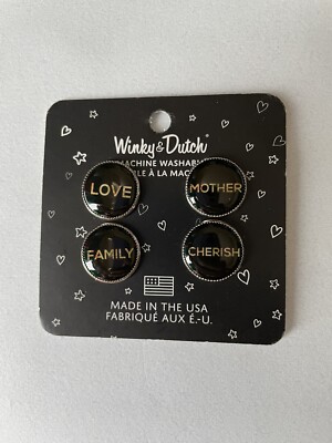 Winky & Dutch machine washable iconic buttons family collection with ...