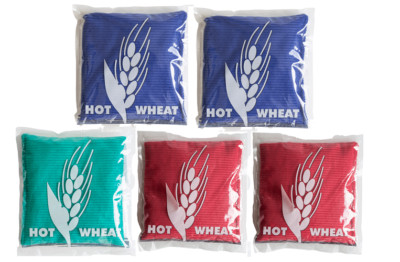 5 x Medi-Pak Microwavable Hot Heat Wheat Pack Square - Colour Will Vary ...