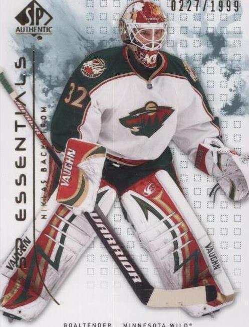 2009-10 SP Authentic - SP Essentials Niklas Backstrom #137 /1999 for ...