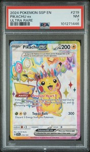 Pikachu ex 2024 Scarlet & Violet: Surging Sparks #219/191 Ultra Rare ...
