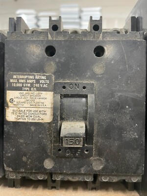 Square D SQD Q2L3150 Q2L-3150 3 Pole 150A 240VAC Circuit Breaker | eBay