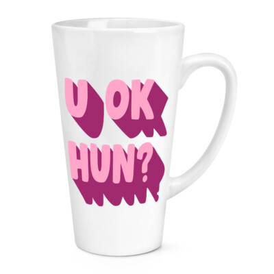 U Ok Hun 17oz Large Latte Mug Cup Sarcastic Humour Rude Work Employee ...