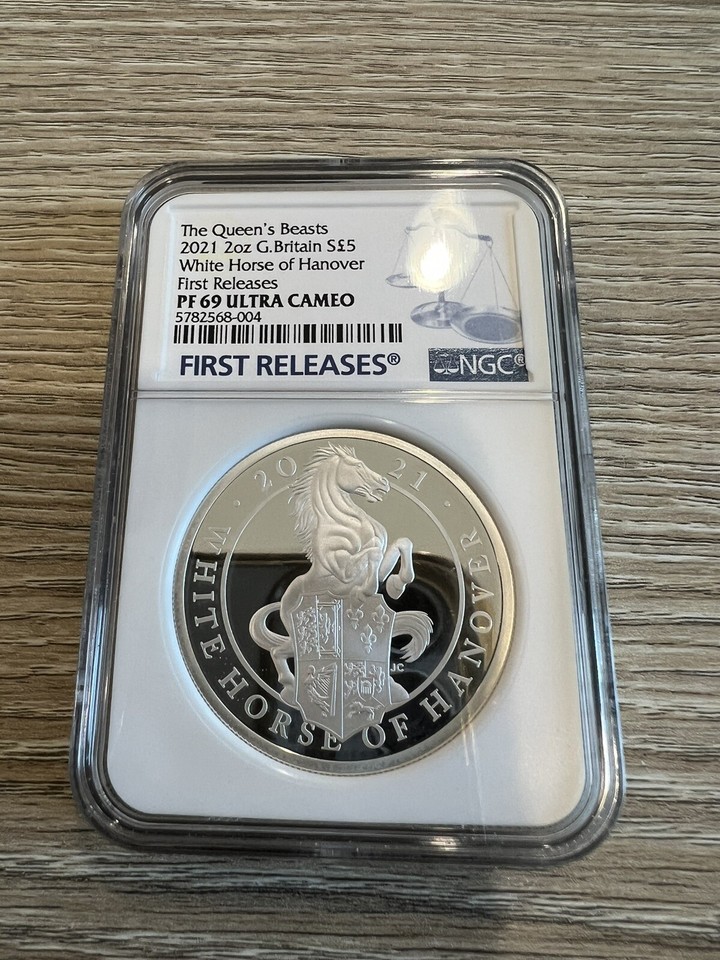 2021 Queen's Beasts 2oz Silver Proof White Horse of Hanover NGC PF69 ...