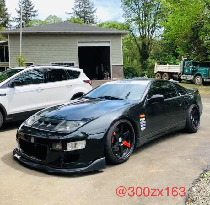 300ZX Front Bumper Lip Only | Black | Plastic | Unfinished Performance ...