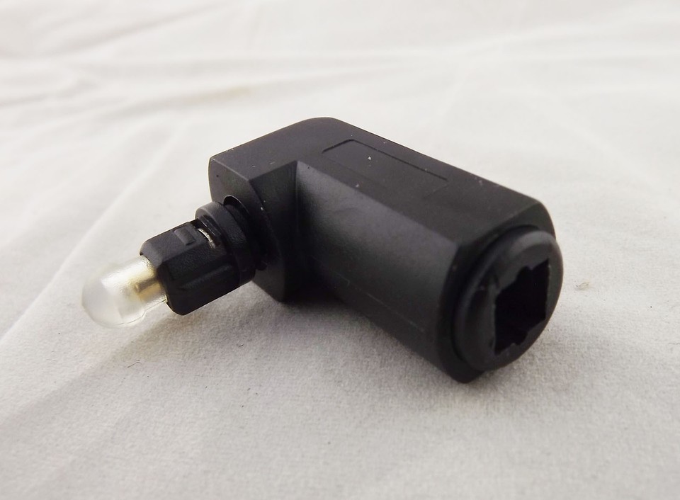 1pcs Toslink Digital Optical Jack to Plug 90 Degree Right Angle Audio ...