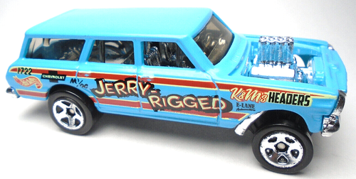 2019 HOT WHEELS '64 CHEVY NOVA GASSER JERRY RIGGED BLUE 3" DIECAST RACE ...